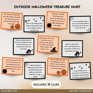 Outdoor Halloween Scavenger Hunt for Kids, Halloween Treasure Hunt ...