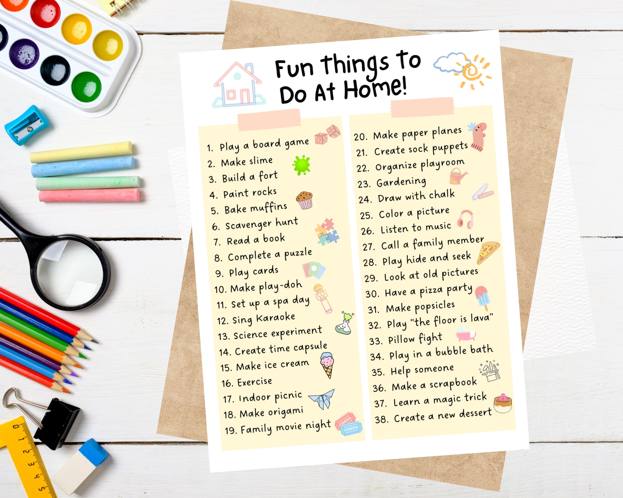 Play Routine Chart for Kids Things to Do Kids Kids Daily - Etsy