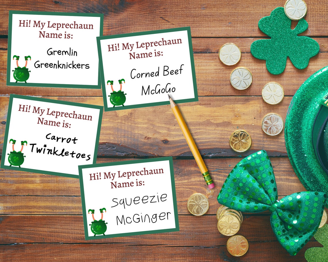 What's Your Leprechaun Name Game Printable St. - Etsy