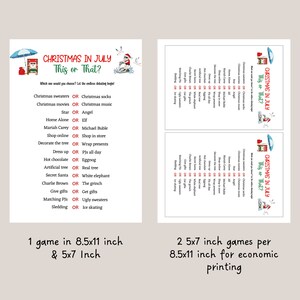 Christmas in July Games Printable, Summer Christmas Party, Fun Family ...