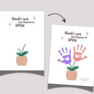 Teacher Appreciation Handprint Craft Kids Printable, DIY End of Year ...