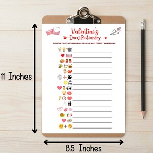 Valentine's Day Emoji Pictionary Game Printable Fun Emoji - Etsy