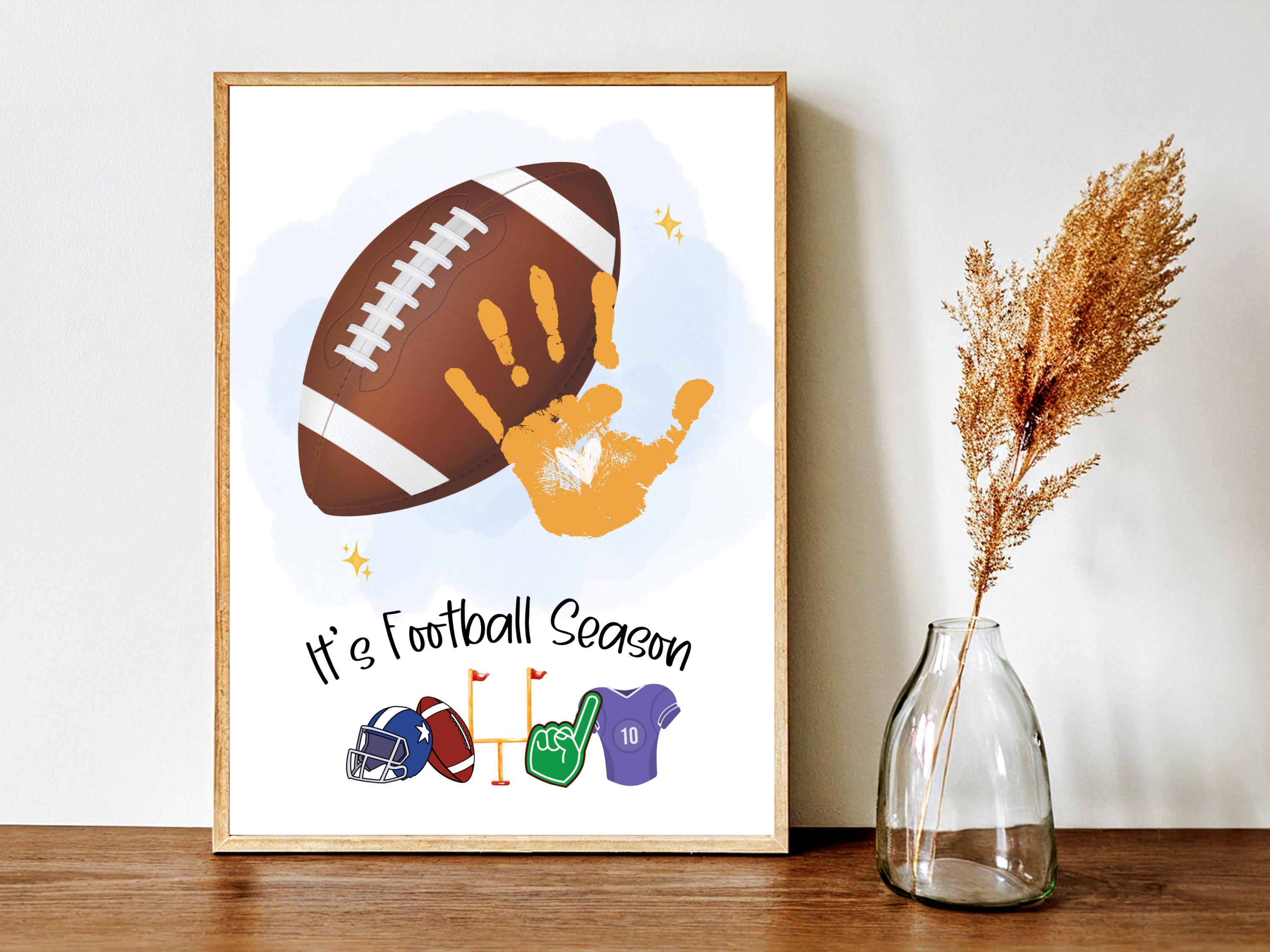 Football Handprint Craft Printable Activity for Kids DIY Sports Wall ...