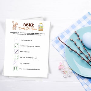 Easter Candy Dice Game Printable, Easter Egg Exchange Party Game ...