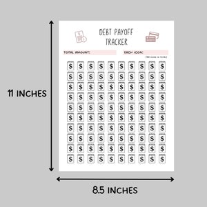 Debt Tracker Printable, Credit Card Debt Payoff Tracker, Visual Tracker ...