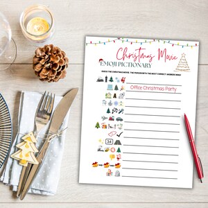 Christmas Movies Emoji Pictionary Printable, Christmas Emoji Game, Xmas ...