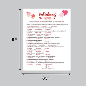 Valentine's Day Trivia Game Printable, Galentines Day Party Game ...