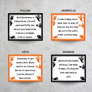 Indoor Halloween Scavenger Hunt for Kids, Halloween Treasure Hunt Clues ...