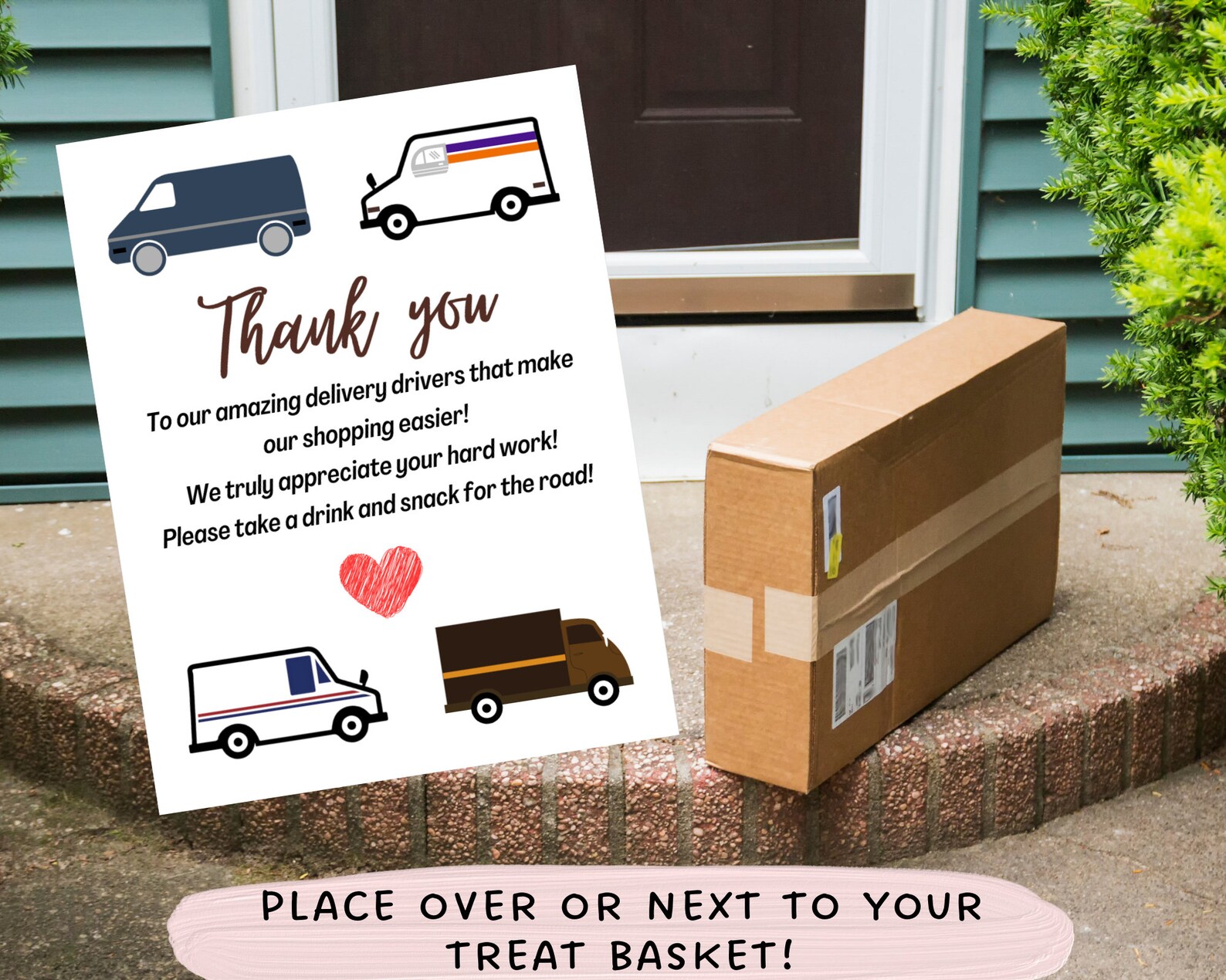Delivery Driver Appreciation Sign Thank You Sign Snack & - Etsy