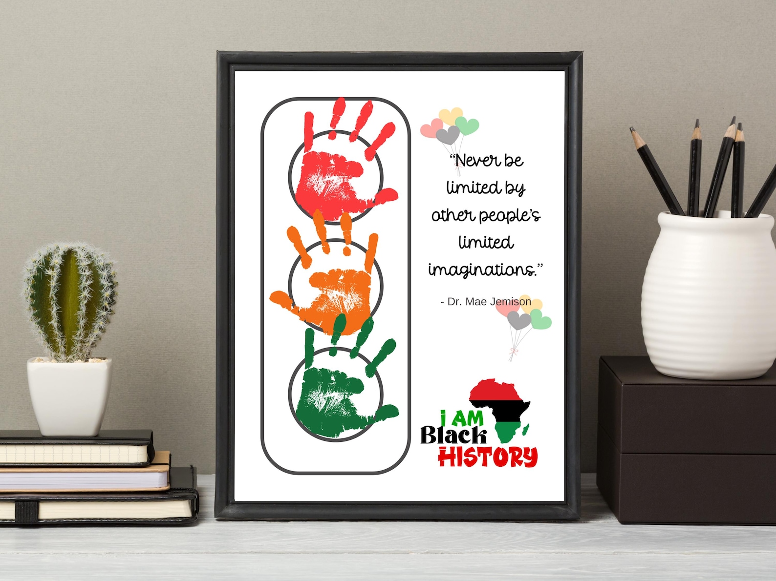 Black History Month Handprint Craft Bundle for Kids, MLK Day Diversity ...