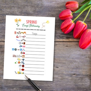 Spring Emoji Pictionary Game Printable, Spring Activities for Kids ...