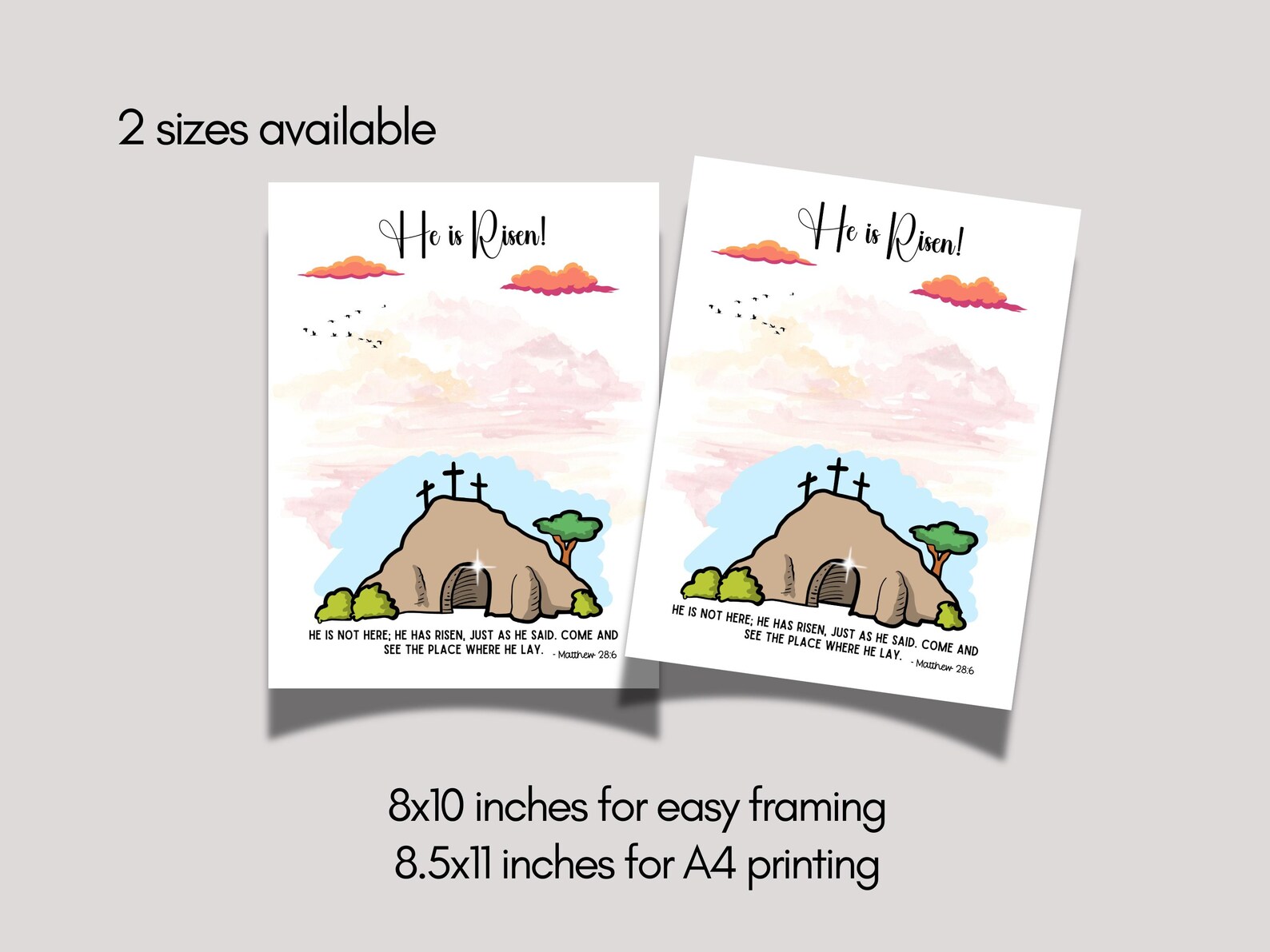 He is Risen Easter Handprint Craft Printable Resurrection DIY Religious ...
