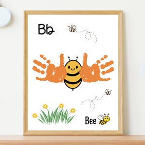 A-Z Alphabet Handprint Crafts Printable ABC Memory Phonic Art Book for ...