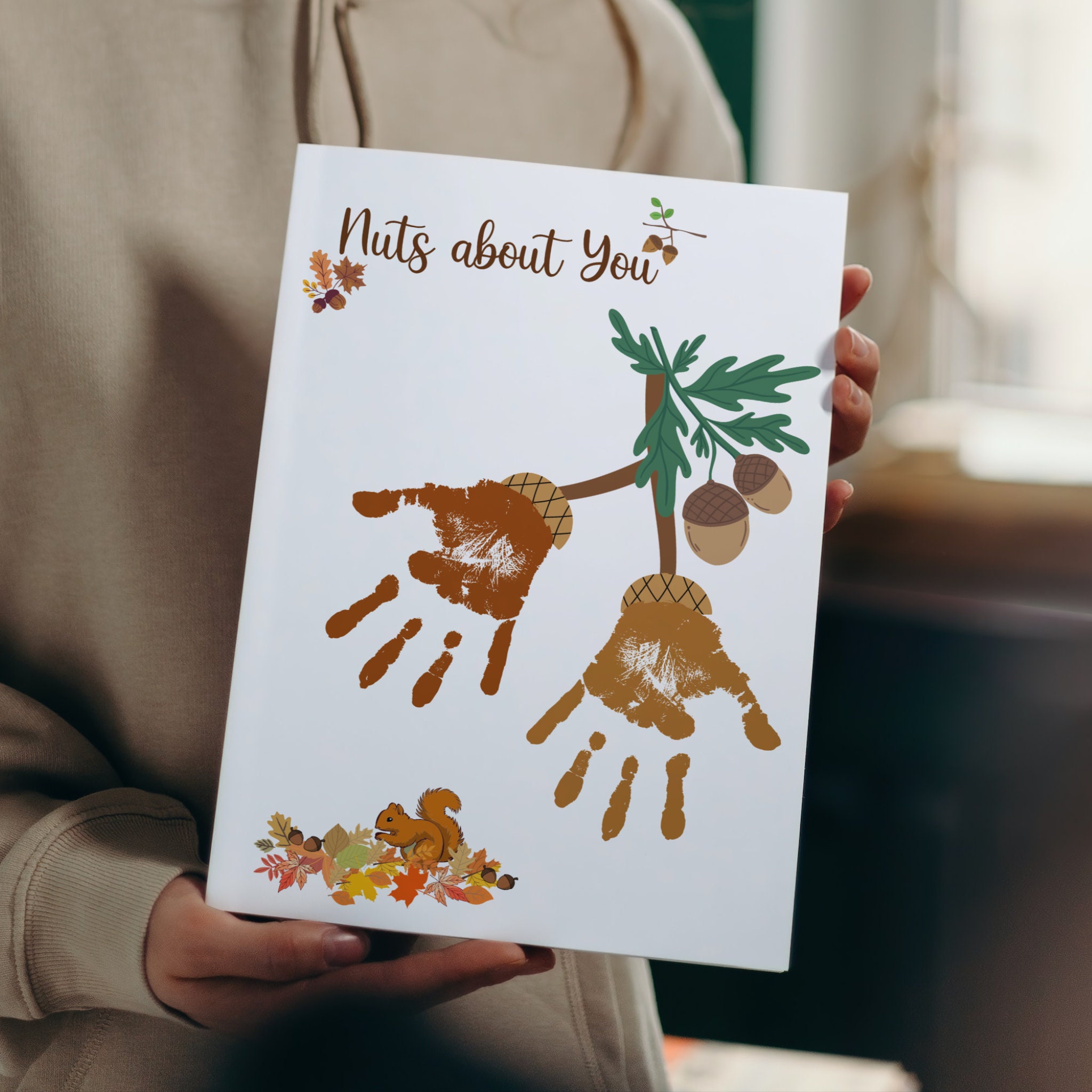 Fall Handprint Crafts Printable, DIY Autumn Art for Baby Toddler Kids ...