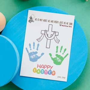 Christian Easter Handprint Craft Printable, DIY Religious Keepsake Art ...