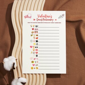 Valentine's Day Emoji Pictionary Game Printable, Fun Emoji Game for ...
