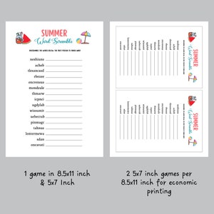 Summer Word Search Game Printable, Pool Party Games, Summer Camp ...