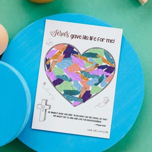 Easter Paper Craft Printable, DIY Keepsake Christian Art for Kids ...