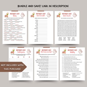 Mother's Day Trivia Game Printable, Mothers Day Party Game, True or ...