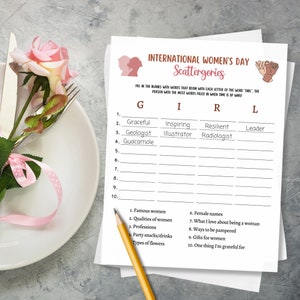 International Womens Day Games Printable, Womens History Month Party ...