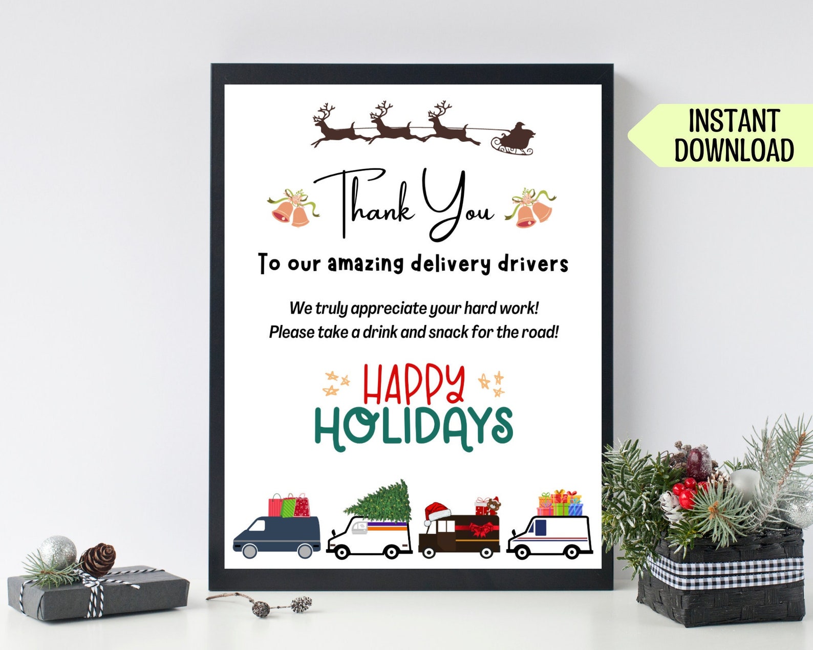 Delivery Driver Appreciation Sign Delivery Driver Thank You - Etsy
