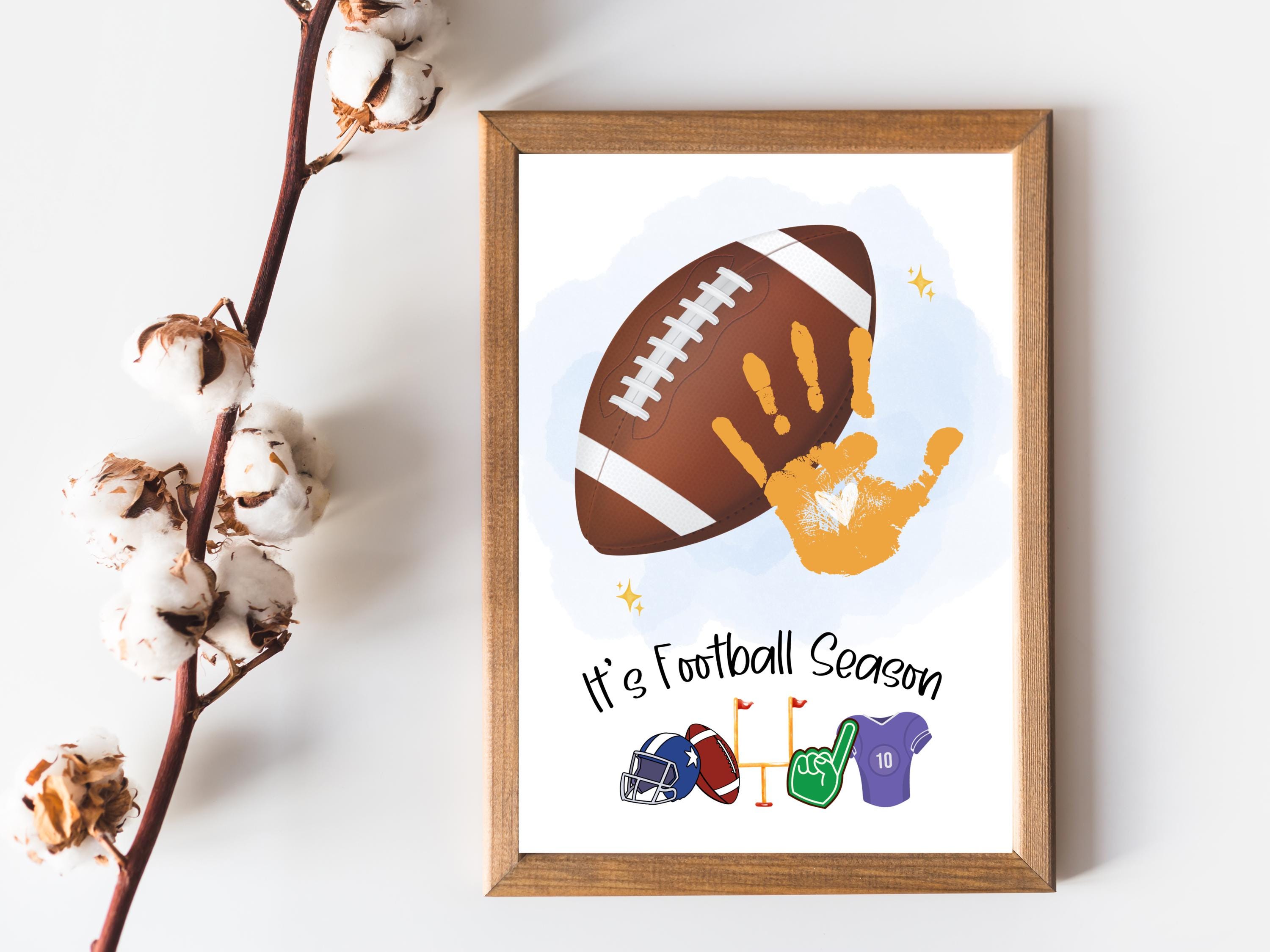 Football Handprint Craft Printable Activity for Kids DIY Sports Wall ...
