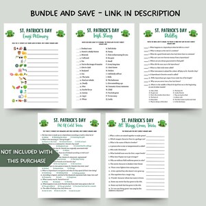 St Patrick's Day Irish Slang Game Printable, St Paddy's Party Games, St ...