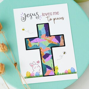 Religious Christian Craft for Kids Printable, Easter Cross Simple DIY ...