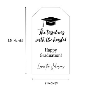 Custom Graduation Gift Tags, Personalized Happy Graduation Tags ...