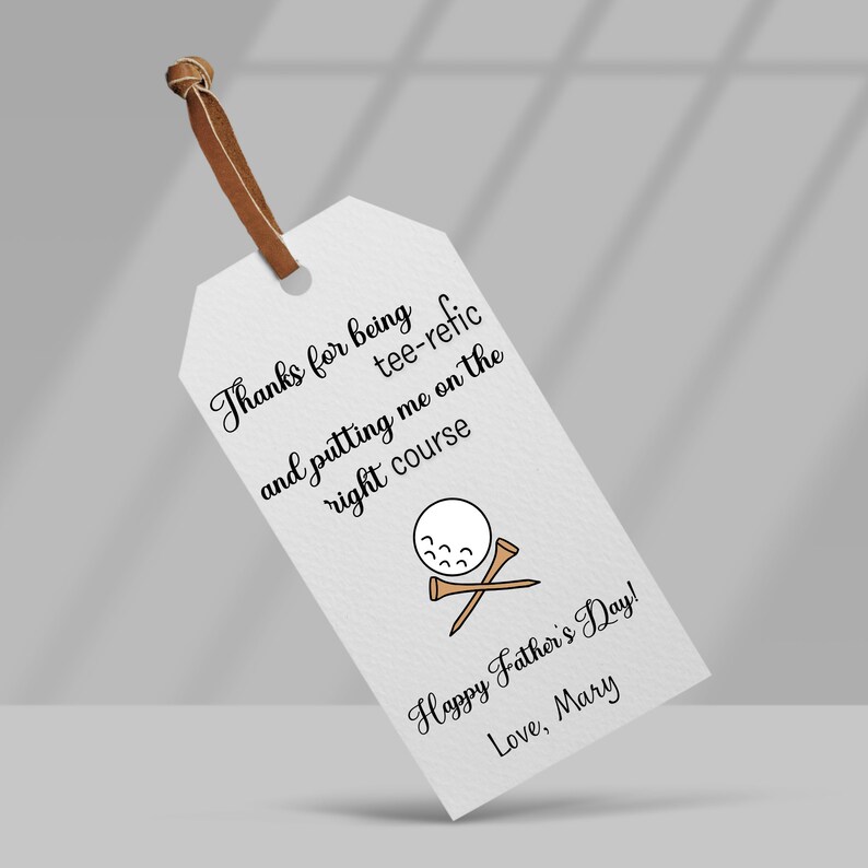 Happy Father's Day Golf Gift Tags Printable Golf Gift - Etsy