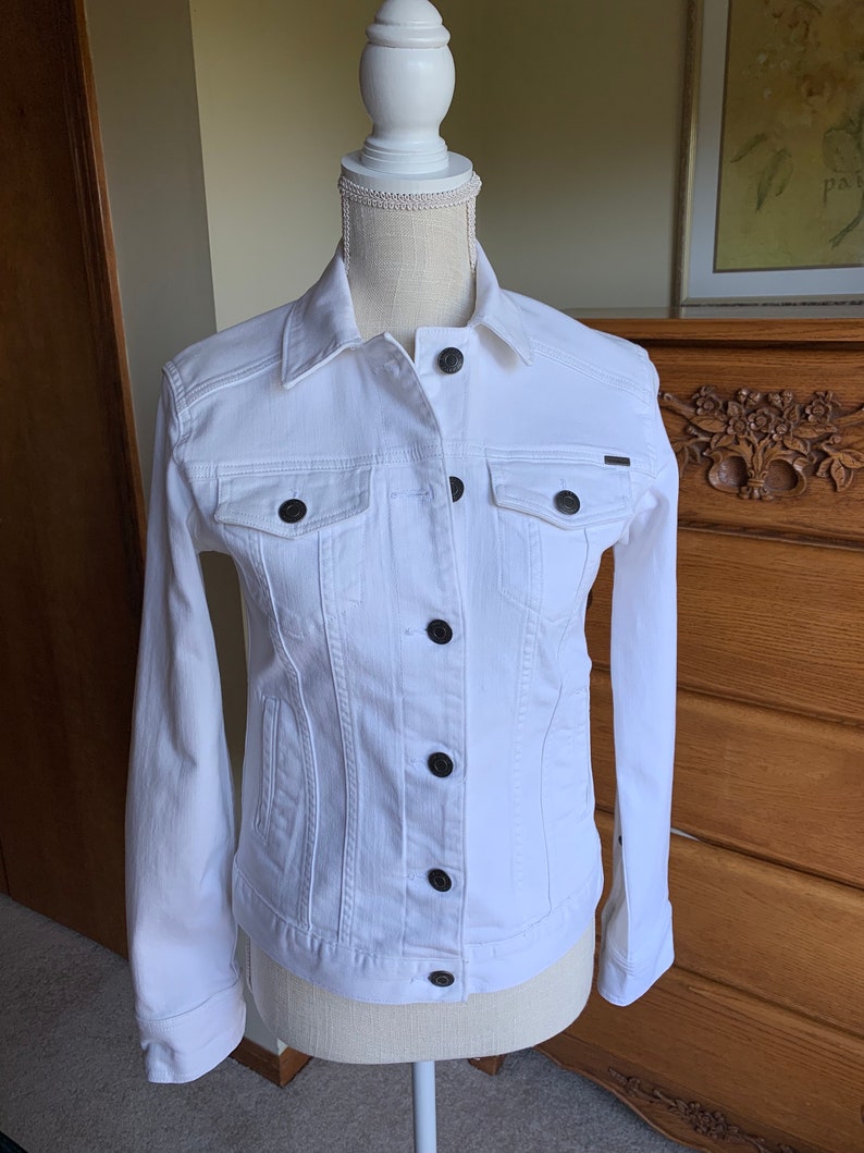 Denim Jacket - Wheat & Wildflowers - Women's XS - Hand-embroidered - Etsy