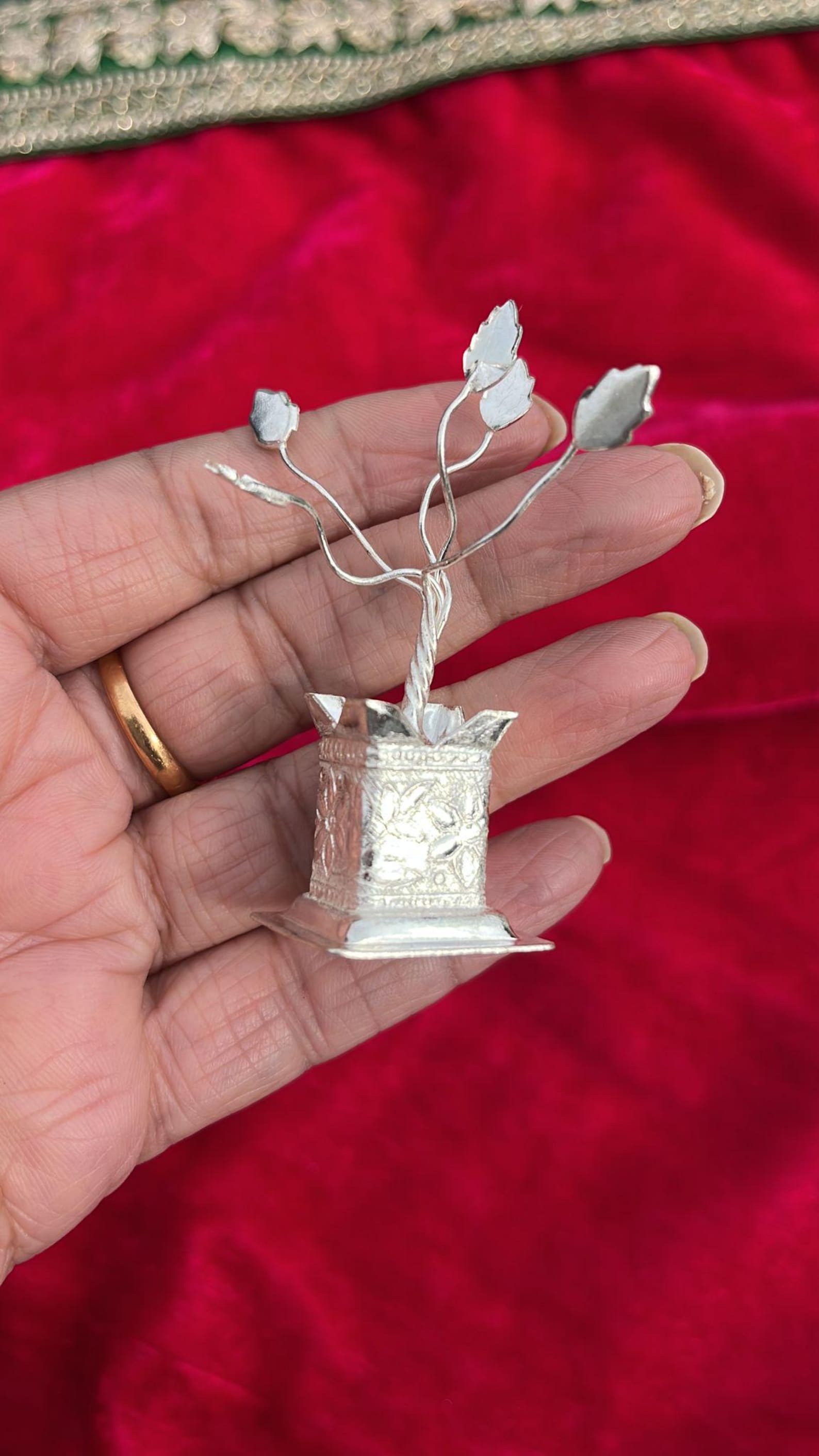 German Silver Tulsi Plant Puja Favors, Return Gifts , Housewarming ...
