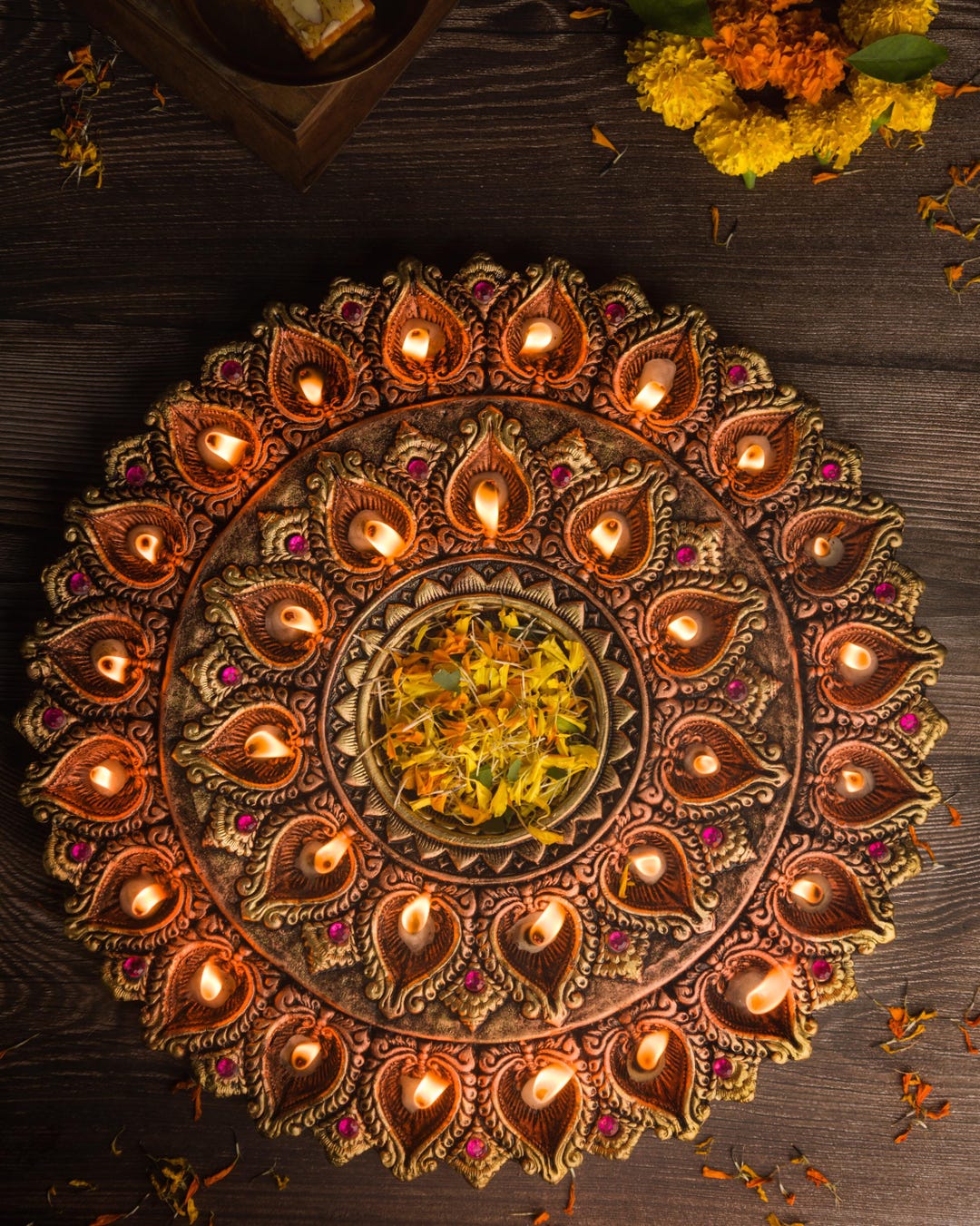Illuminate Your Space With Our 31 Diya Plate Perfect for Decor and ...