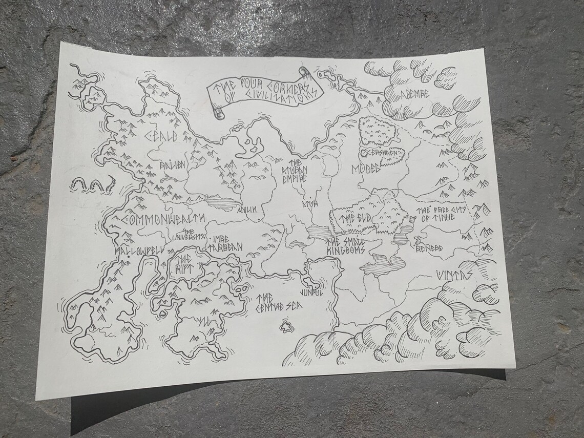 Custom Fantasy Map Tolkien Style Map Dungeon and Dragons - Etsy