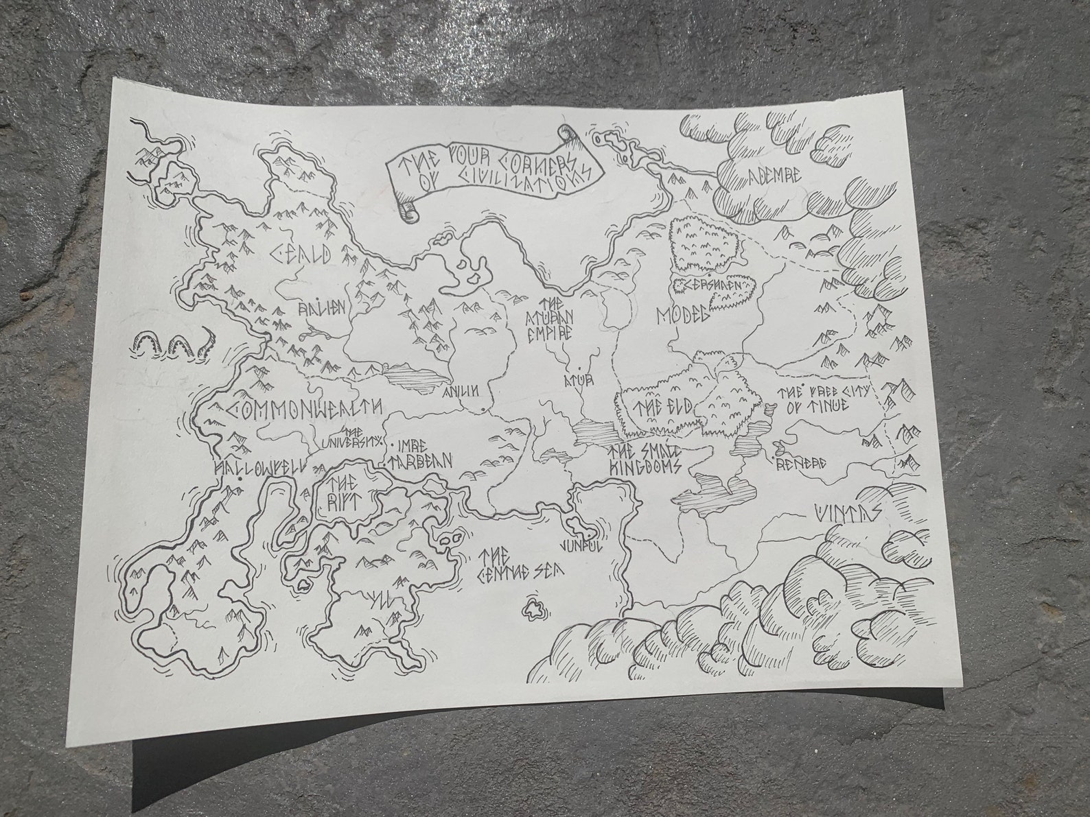 Custom Fantasy Map Tolkien Style Map Dungeon and Dragons - Etsy