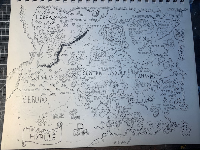 Custom Fantasy Map Tolkien Style Map Dungeon and Dragons World Map ...
