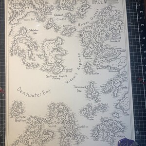 Custom Fantasy Map - Tolkien Style Map - Dungeon and Dragons World Map ...