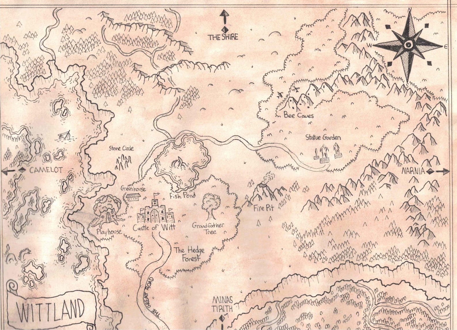 Custom Fantasy Map - Tolkien Style Map - Dungeon and Dragons World Map ...