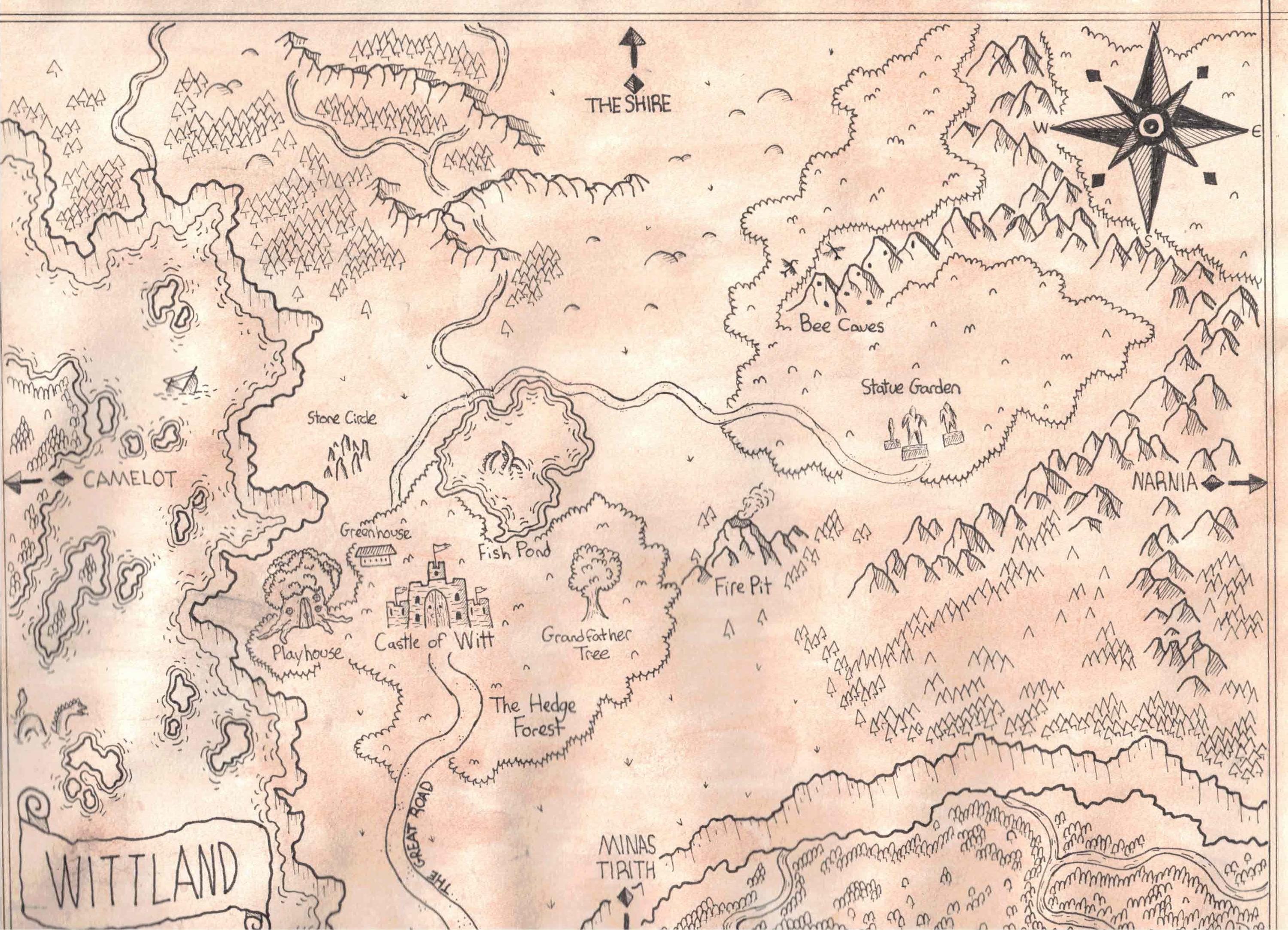 Custom Fantasy Map - Tolkien Style Map - Dungeon and Dragons World Map ...