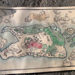 Custom Fantasy Map Tolkien Style Map Dungeon and Dragons World Map ...