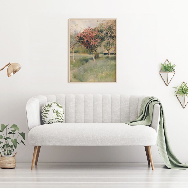 Spring Landscape Painting Printable Spring Antique Painting - Etsy