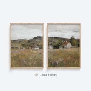 Countryside Scenery Wall Art, Printable, Set of 2 Prints, Meadow Prints ...