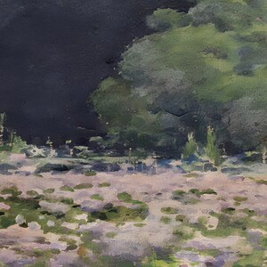 Panoramic Spring Landscape Painting, Printable, Spring Meadow Painting ...