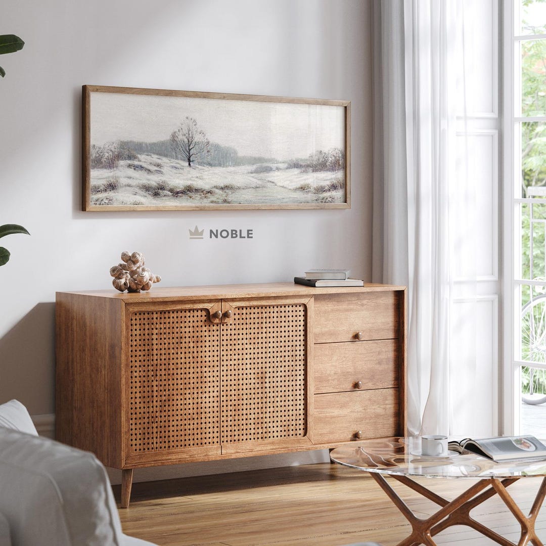 Winter Landscape Wall Art, Panoramic Wall Art, Narrow Prints, Vintage ...