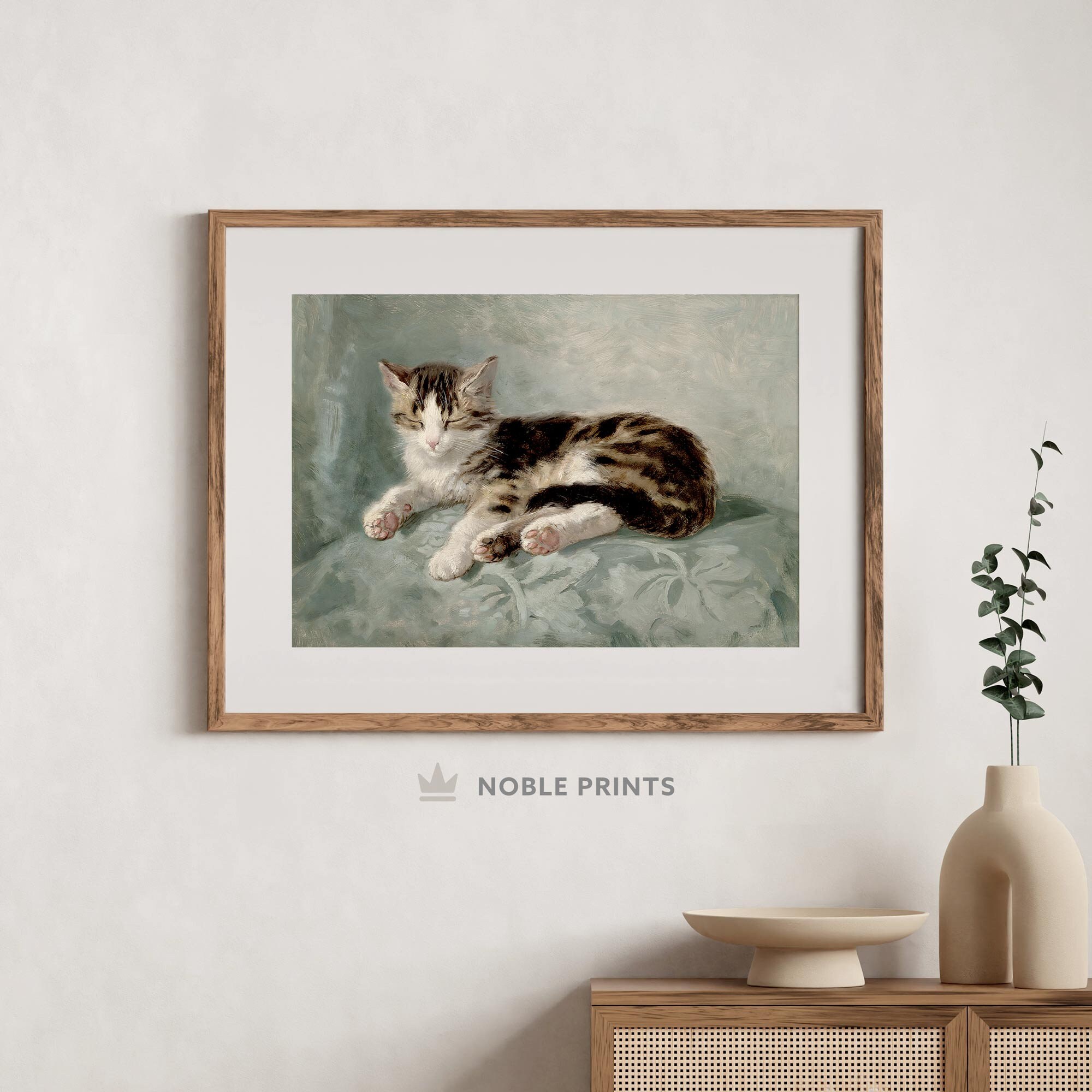 Vintage Cat Print, Printable, Animal Antique Wall Art, Antique Animal ...