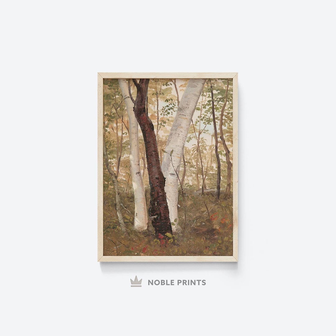 Antique Autumn Painting, Printable, Autumn Landscape Painting ...