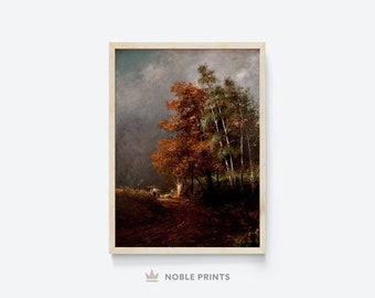 Moody Autumn Wall Art - Etsy