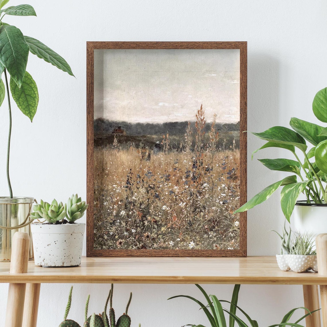 Wildflower Field Print Vintage Flower Field Digital Wall Art - Etsy