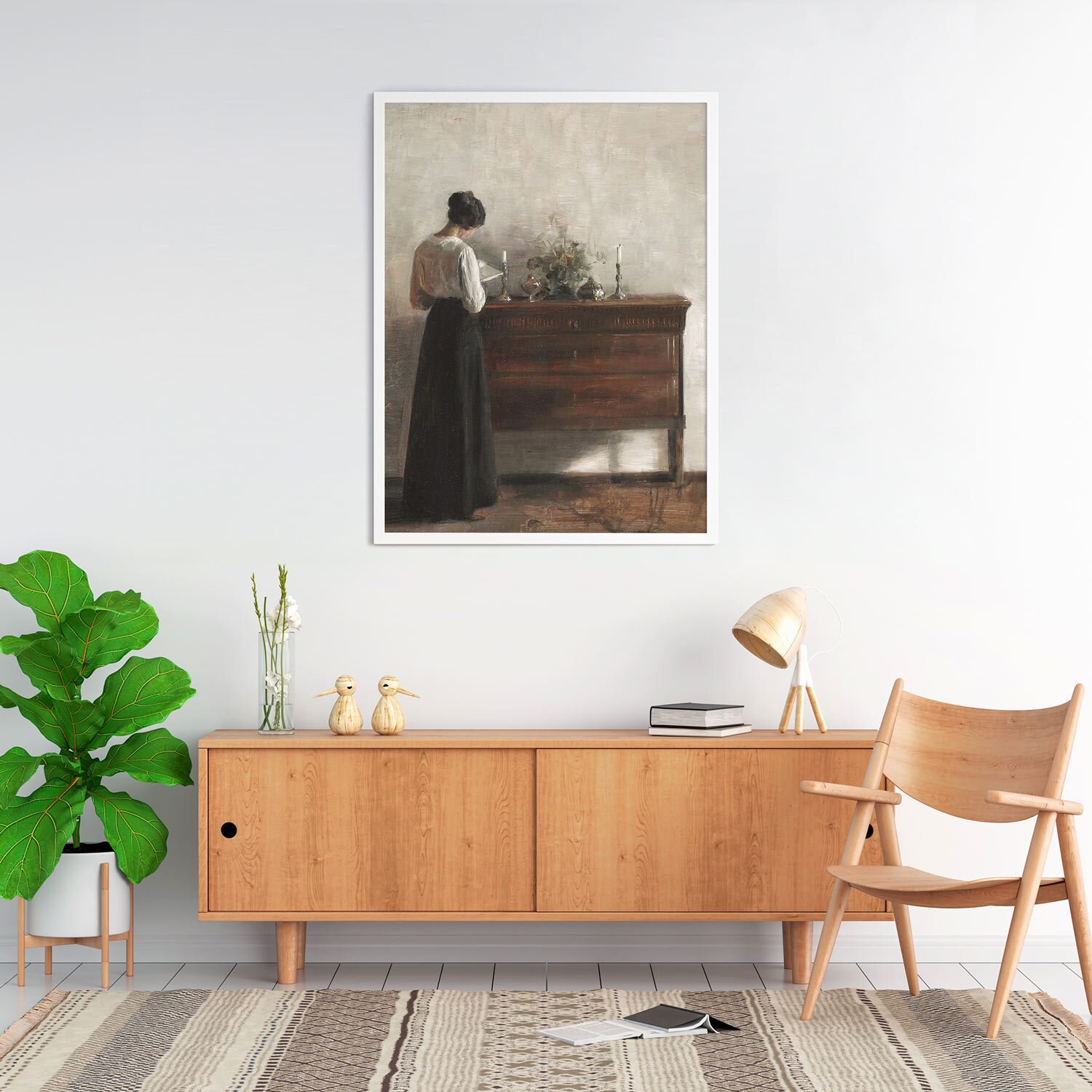 Lady Reading Vintage Painting Printable Antique Woman - Etsy