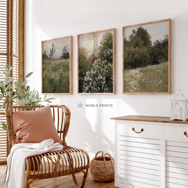 Spring Landscape Paintings Set of 3 Prints Printable - Etsy